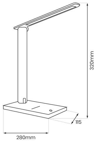 LED Stmívatelná stolní lampa POST LED/5W/5V 3000-6500K bílá
