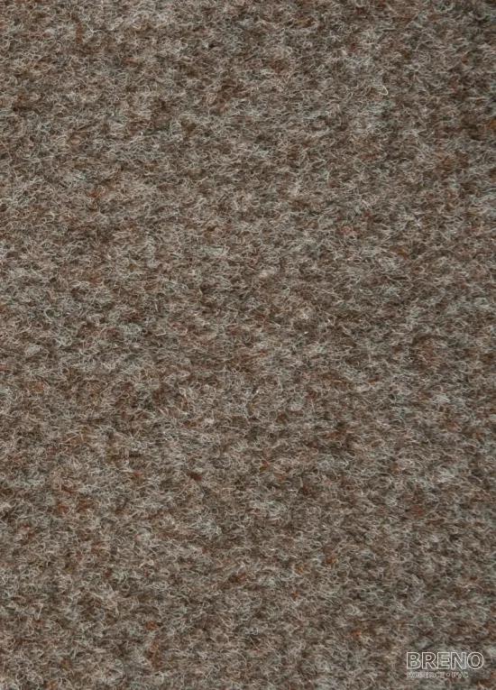 Metrážový koberec zátěžový New Orleans Res 760 hnědý - šíře 4 m