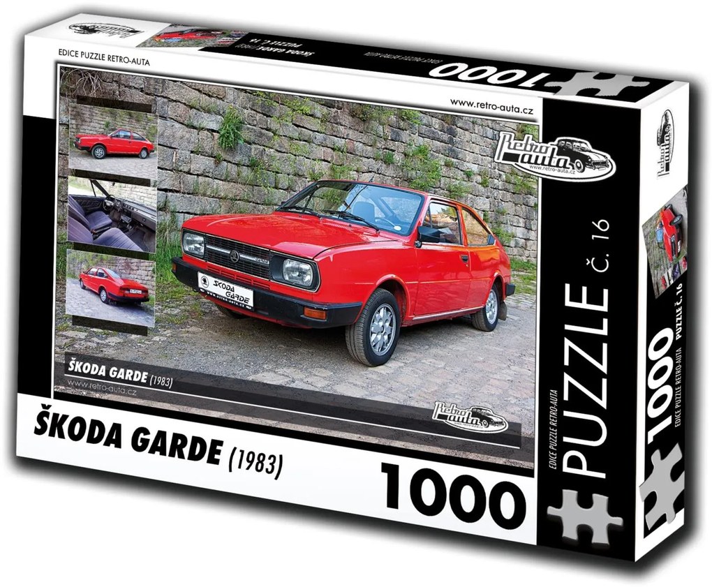 Puzzle retro-auta puzzle č. 16 škoda garde (1983) 1000 dílků