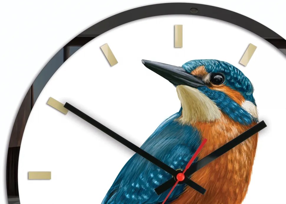 Nástěnné hodiny Bird Unikat bílé