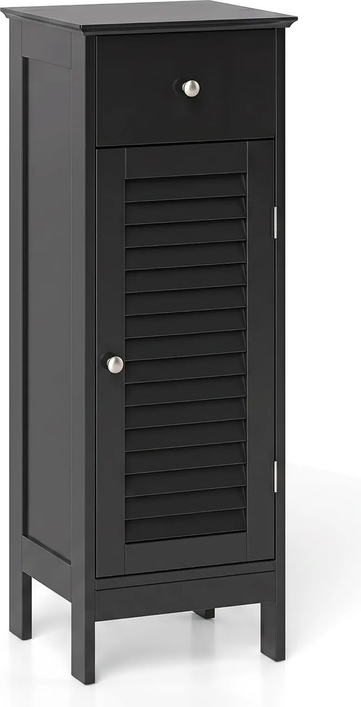 Costway Koupelnová skříňka Volně stojící se zásuvkou – 32 × 30 × 87,5 cm