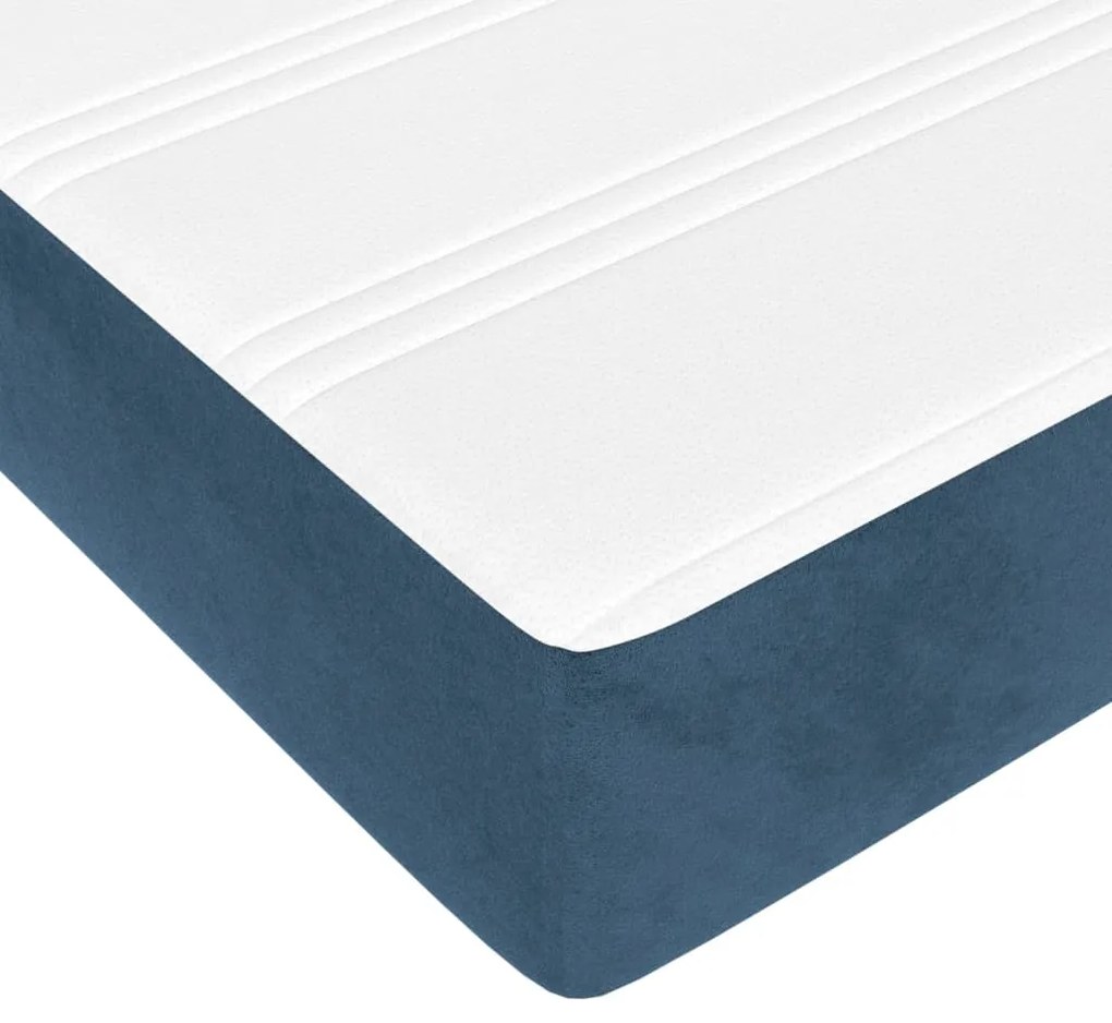Box spring postel s matrací tmavě modrá 120 x 200 cm samet,  3144325