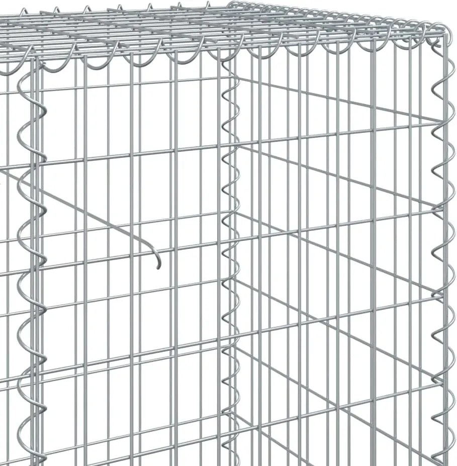 Gabionový koš s víkem 1 200 x 50 x 100 cm pozinkované železo 3295153