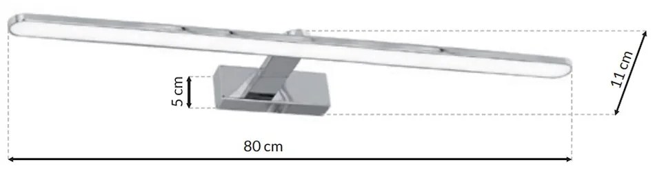 Nástěnné LED svítidlo Splash, 1x LED 16w, 4000k, (80 cm),