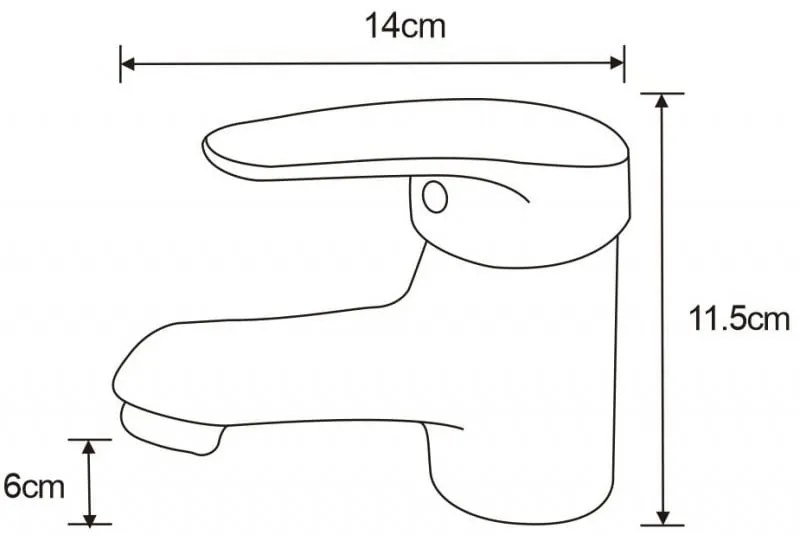 Mexen Erica, umyvadlová baterie, černá, 746400-70