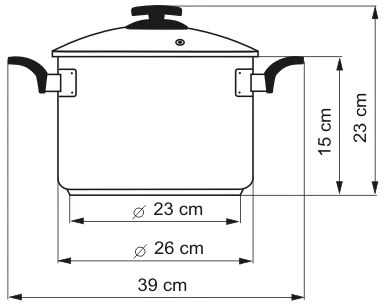 KOLIMAX - české nerezové nádobí Hrnec s poklicí KOLIMAX CERAMMAX PRO COMFORT - granit šedý, 26 cm, 8,0 l