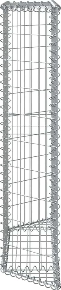 Gabionový vyvýšený záhon trapéz pozinkovaná ocel 100x20x100 cm 145653