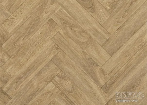 Breno PVC SLIMTEX Laurel Oak 316M - světle hnědé parkety, šíře 100 cm