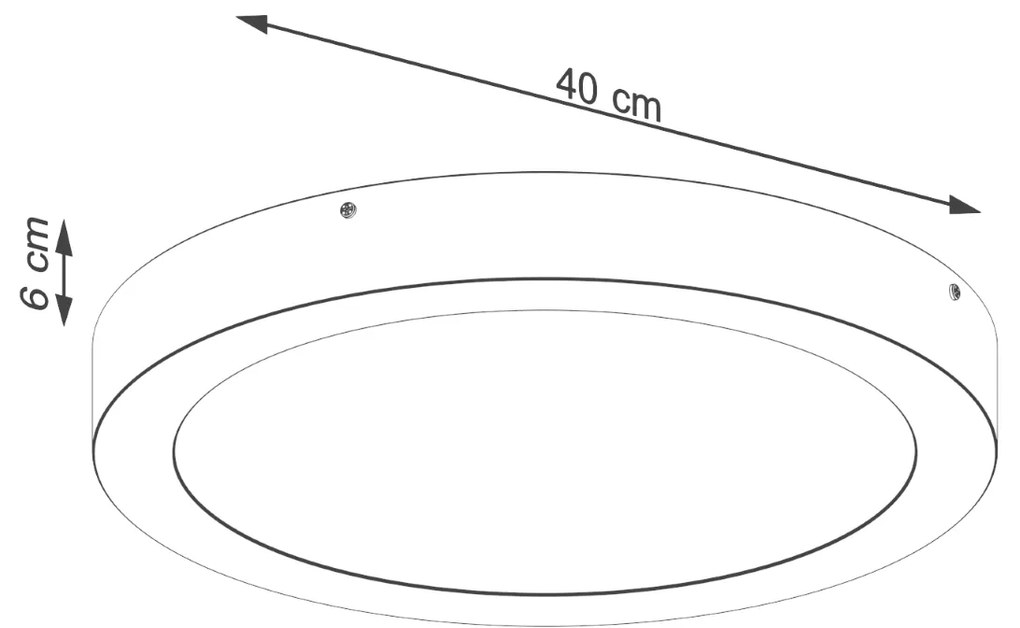 Stropní LED svítilna Onyx 40, 1x LED 23w, 3000k, b