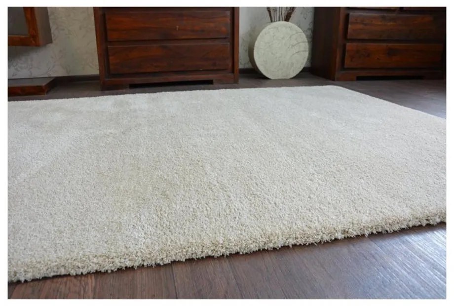 Luxusní kusový koberec Shaggy Azra krémový 60x100cm