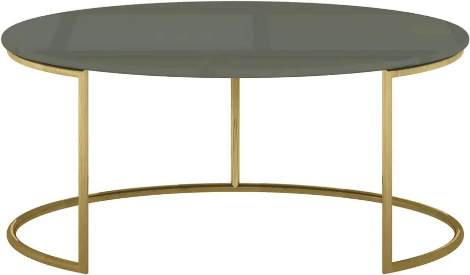 Konferenční stolek Rose Hill 80 cm zelený/zlatý