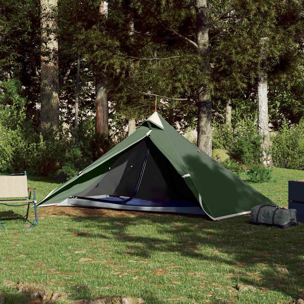 vidaXL Zavěšený stan tipi pro 1 osobu nepromokavý [94383] Barva: Zelená