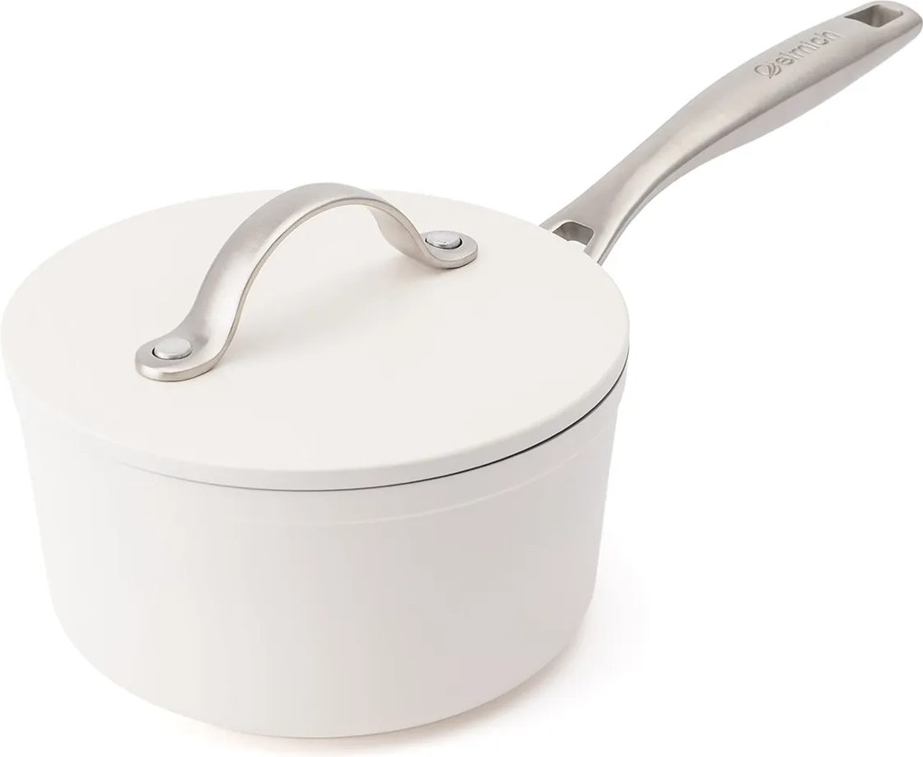 Elmich Nepřilnavý keramický rendlík Zen Ø 16 cm - krémově bílá