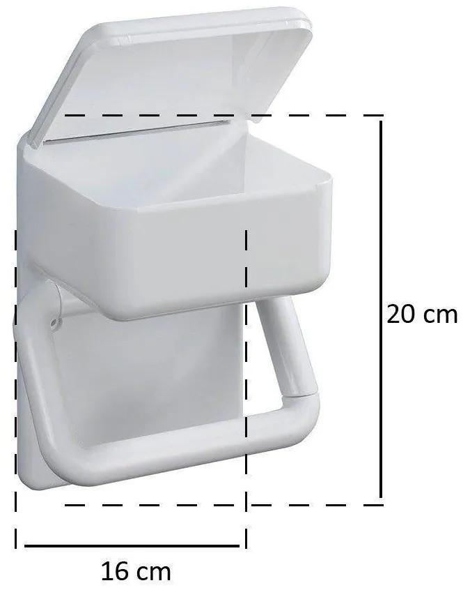 Držák toaletního papíru Wenko 2v1 bílý
