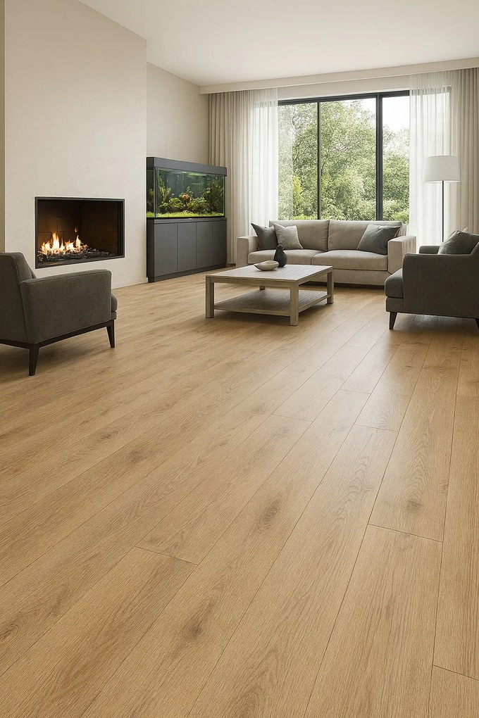 Gerflor, PVC podlaha - lino AladinTex Ultra 0720, na míru, šíře 2m,4m, hnědá, filc, chodba / předsíň