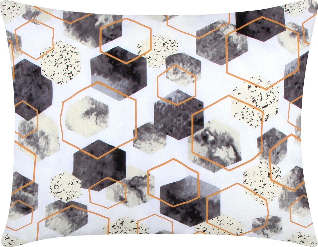 Bavlněný povlak na polštář Hexagon stracciatella Velikost: 70 x 90