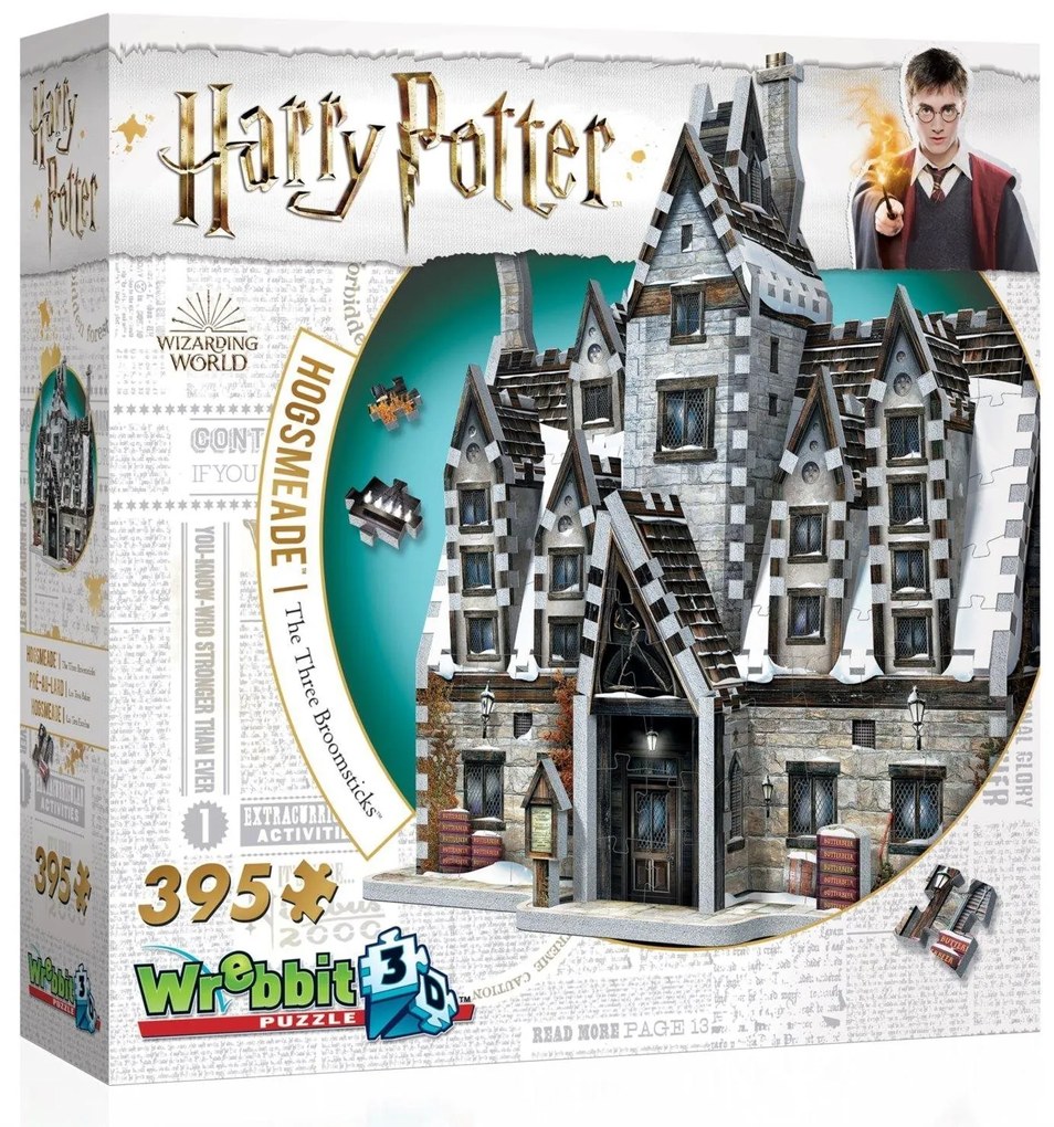 3d puzzle wrebbit 3d puzzle harry potter: u tří košťat 395 dílků