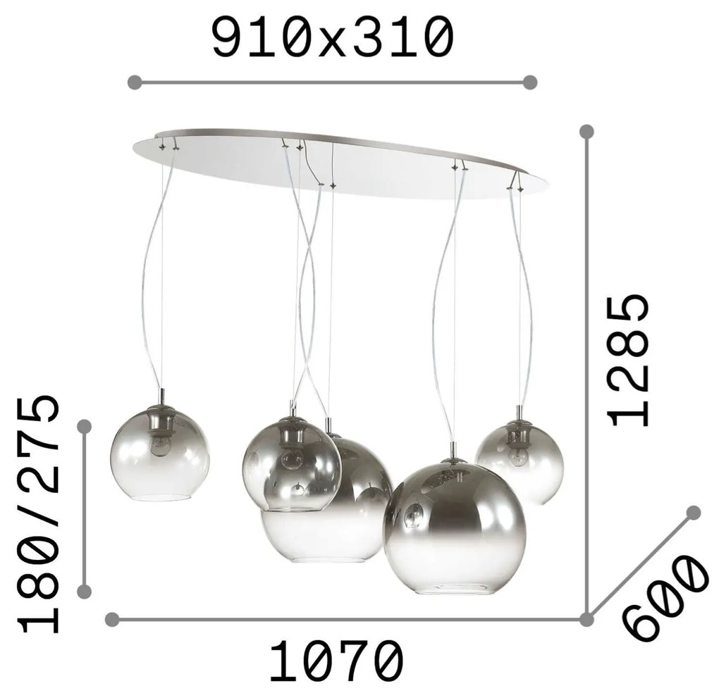 Ideal Lux Závěsné svítidlo NEMO PLUS SP5