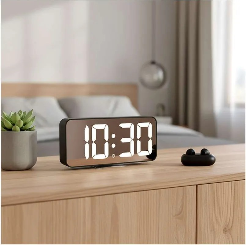 Hodiny s bluetooth synchronizací CA08, černá
