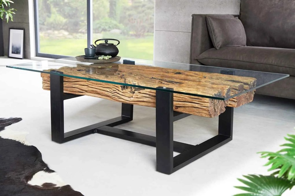 Designový konferenční stolek Shark 130 cm teak