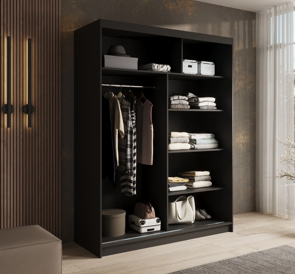ADRK Furniture Posuvná skříň Cardi 150 SW-CAR-150-BB