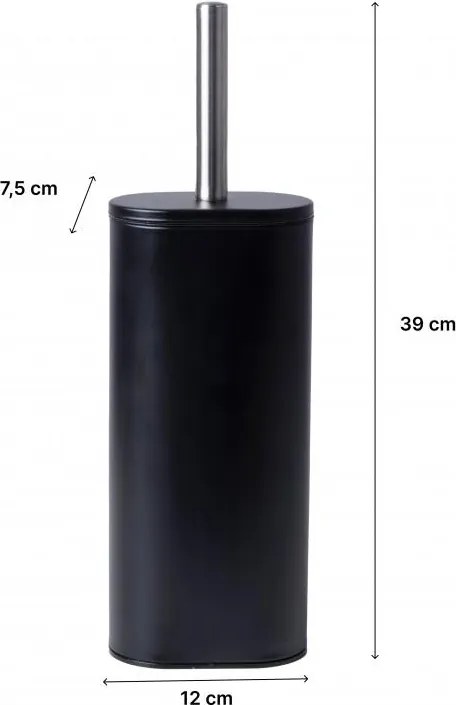 Erga Malavi, silikonový WC kartáč na postavení, černá, ERG-YKA-CH.MALAVI-BLK