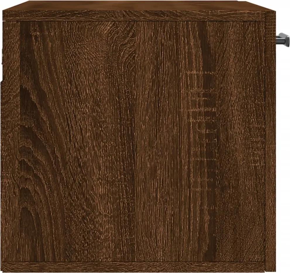 vidaXL Nástěnná skříňka 60 x 36,5 x 35 cm kompozitní dřevo [830035] Barva: Černá