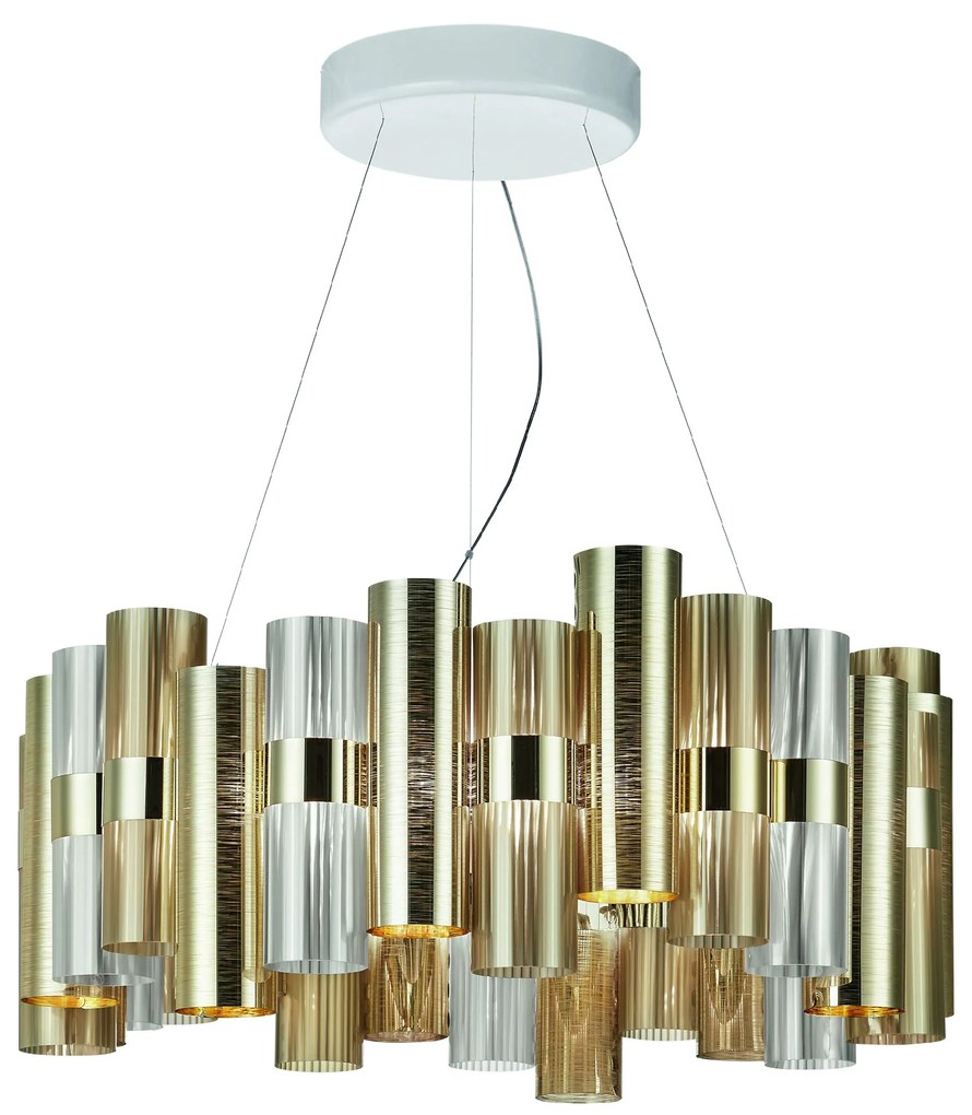 Slamp LAL87SOS00W3OF000 La-Lollo Gold suspension L, designové závěsné svítidlo, 80W LED 2700K stmívatelné, průměr 80cm