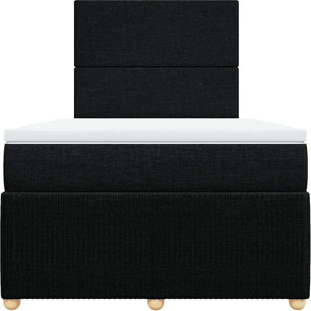 Box spring postel s matrací černá 120x200 cm textil 3294318