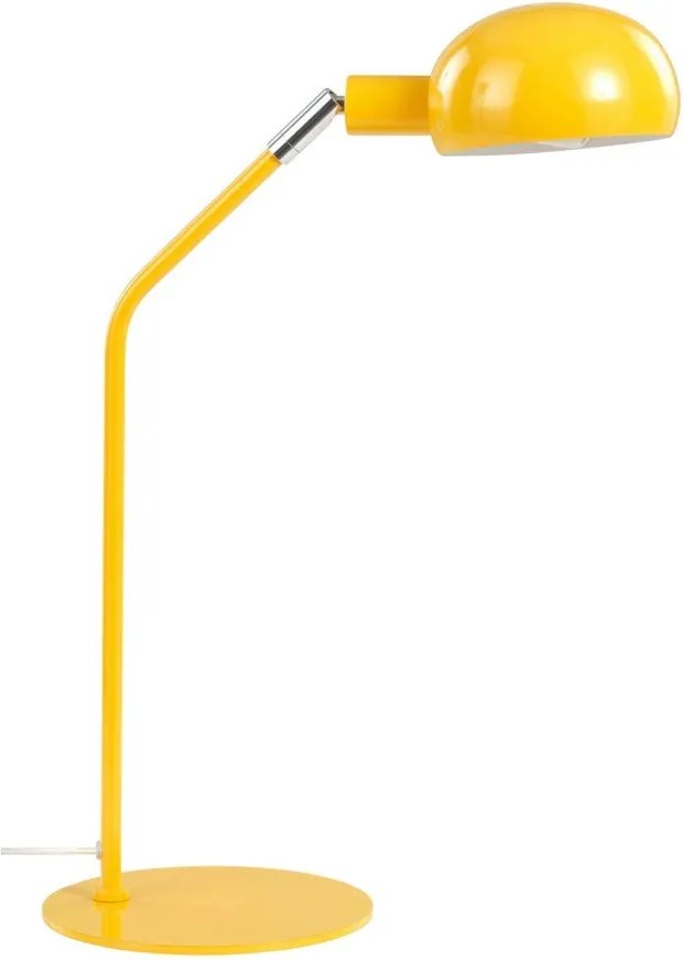 Žlutá ocelová stolní lampa s ohybatelnou konstrukcí (výška 59 cm) Lincon – Jotex