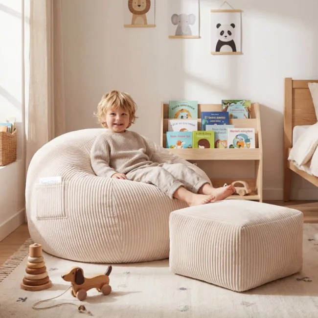 Sedací pytel s podnožkou COMFY 3.0 béžový