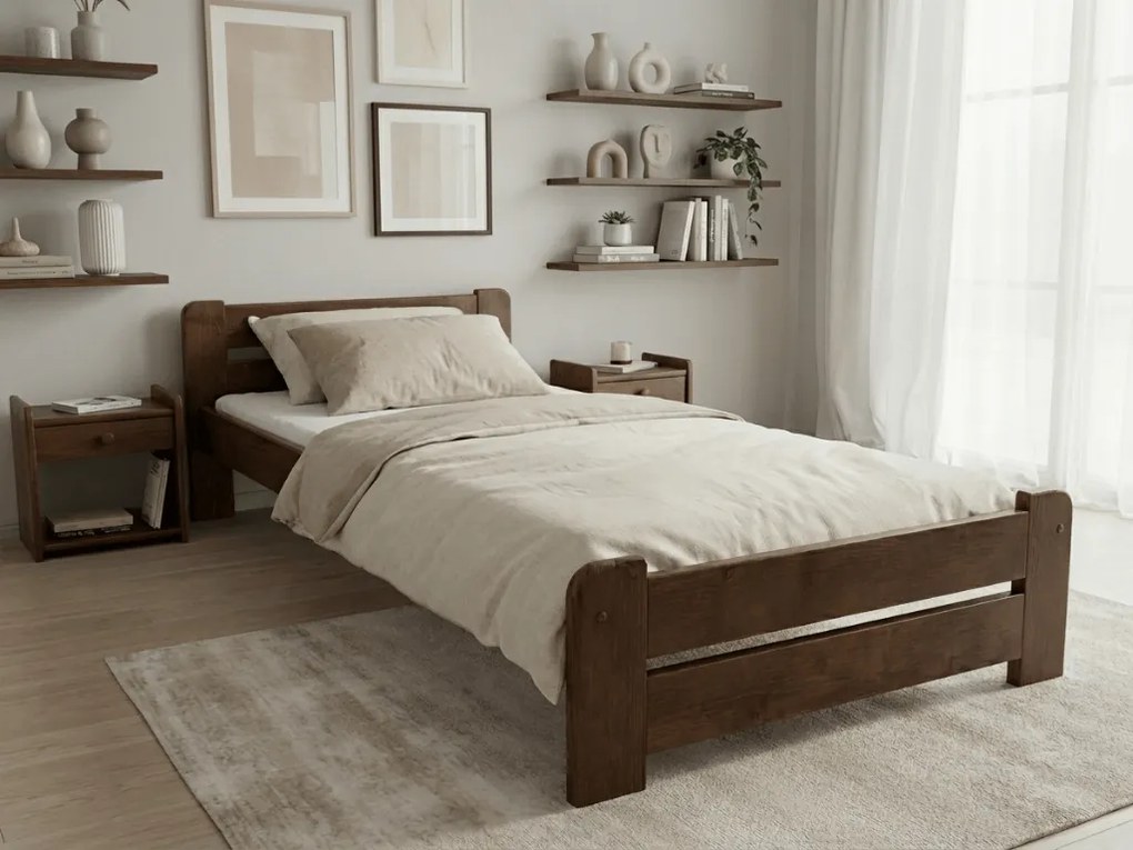 Postel Laura 80 x 200, dub Matrace: Matrace Sommera 18 cm