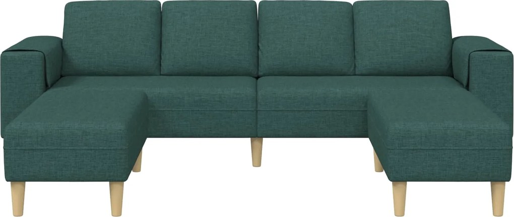 Pohovka do obývacího pokoje 3 ks Tmavě zelená Polyester 3335116