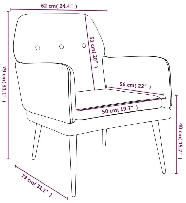 Křeslo relaxační, nohy tmavé, látka krémová, NoBi ROSE