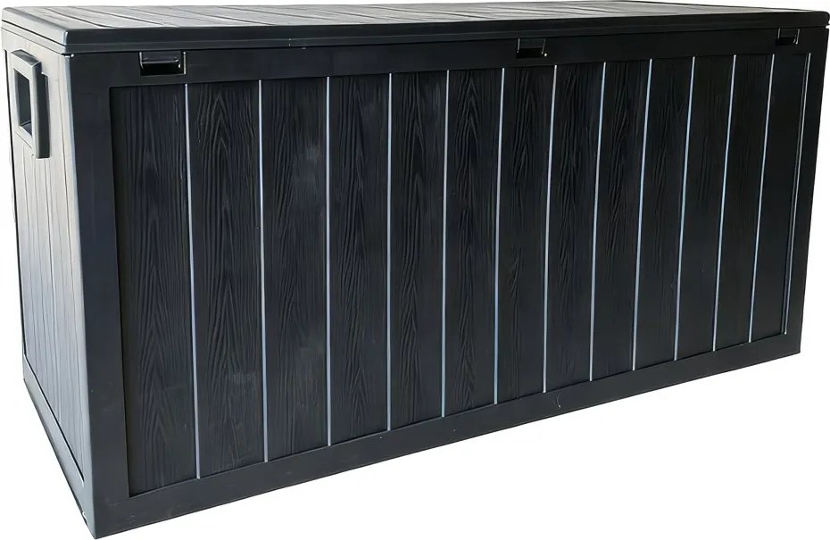 Zahradní úložný box STRANGE — 112x49x54 cm, plast, šedá