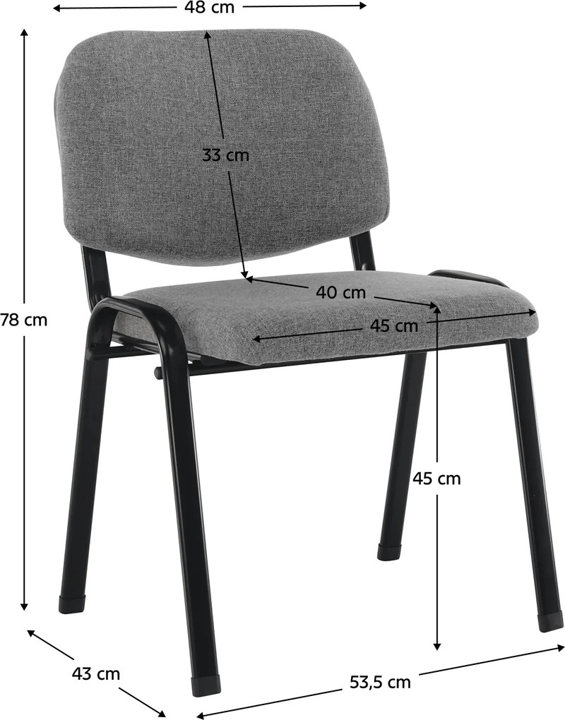 Kancelářská židle, šedá, ISO ECO