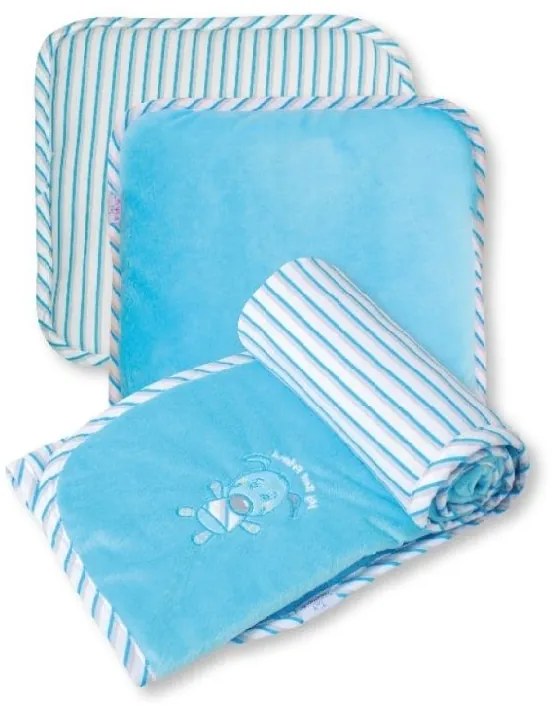 BabyMatex komplet deka + polštář modrá