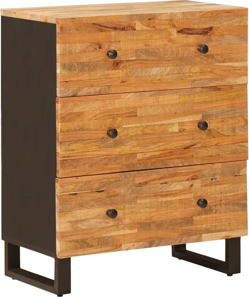 Servírovací skříň 3 ks 60 x 33 x 75 cm Masivní mangové dřevo 3310101