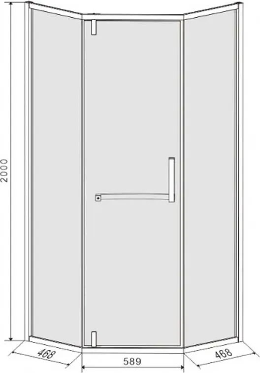 BPS-koupelny Pětiúhelníkový sprchový kout HYD-PK4026B 90x90 černá/transparent + vanička HYD-PSV-ST07B černá