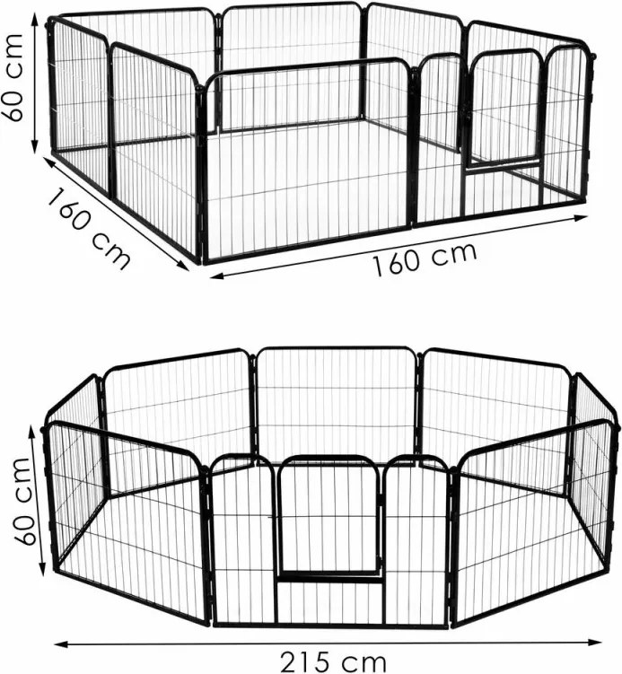 Skladací ohrádka pro psa - výběh pro štěnata 215x60 cm SPRINGOS PA1002