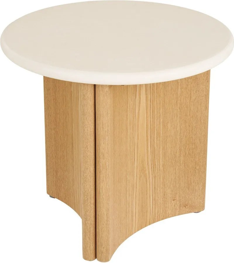 Kulatý odkládací stolek s betonovou deskou ø 50 cm Motril – House Nordic