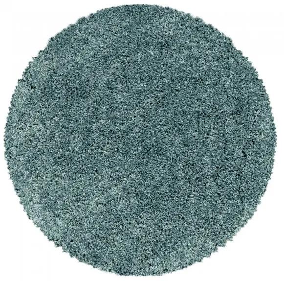 Vopi | Kusový koberec Sydney shaggy 3000 aqua - Kruh průměr 160 cm