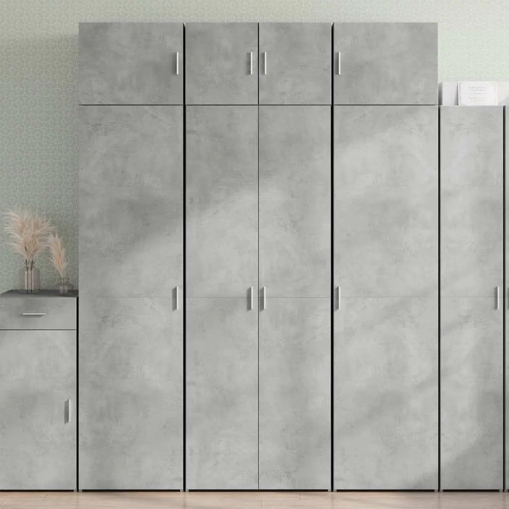 Úložná skříňka betonově šedá 70x42,5x225 cm kompozitní dřevo 3281332