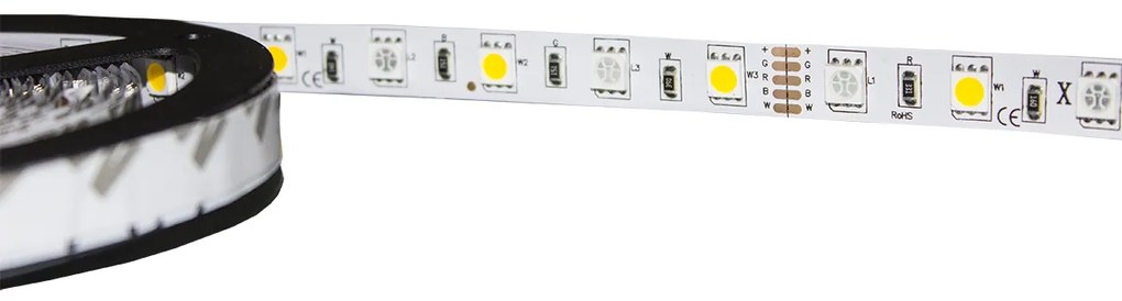 BERGE LED pásek - SMD 5050 - RGB+WW - 2,5 m - 60 LED/m - 14,4 W/m - IP65
