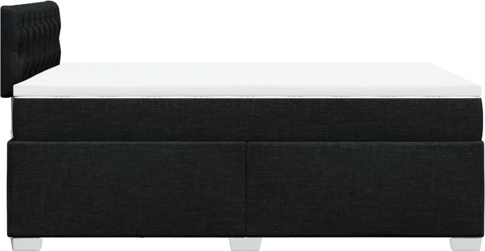 Box spring postel s matrací černá 120x200 cm textil 3285864