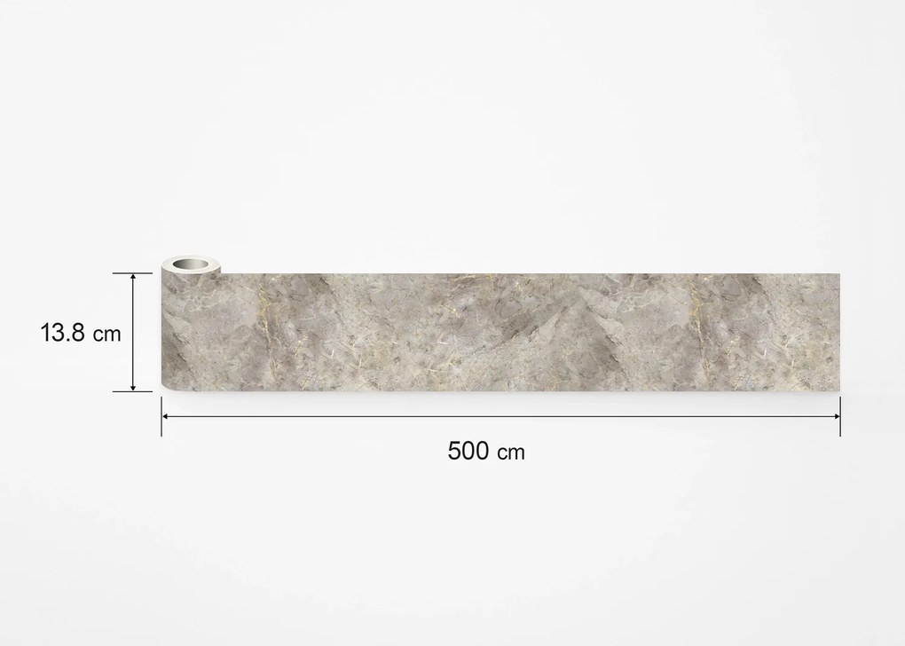 Samolepící bordura na zeď Hnědý Mramor | 5 m x 13.8 cm | DWB8455