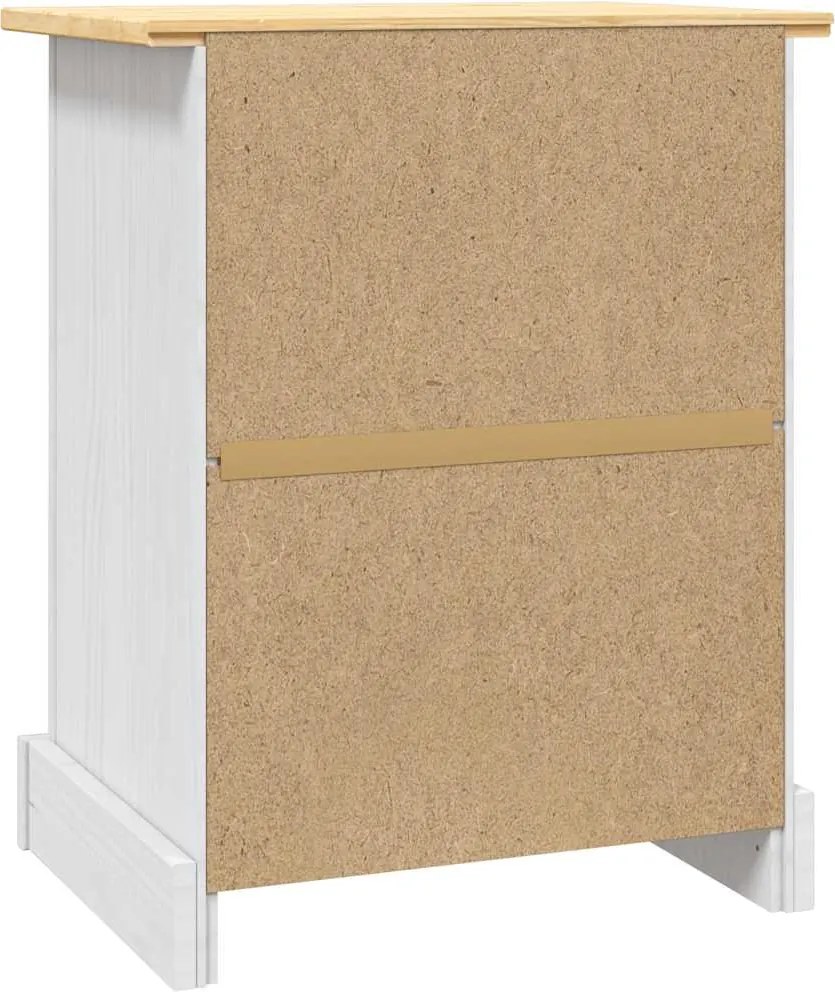 Noční stolek mexická borovice Corona bílá 53 x 39 x 67 cm 282618
