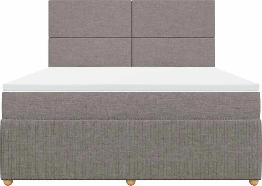 Box spring postel s matrací taupe 180x200 cm textil 3294432