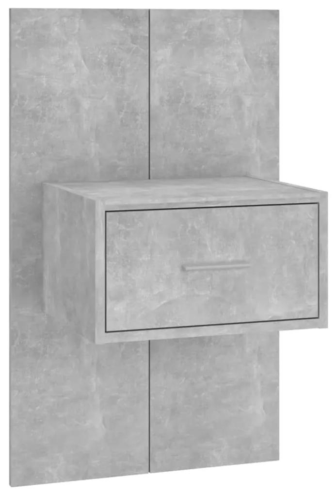 Nástěnné noční stolky 2 ks betonově šedé
