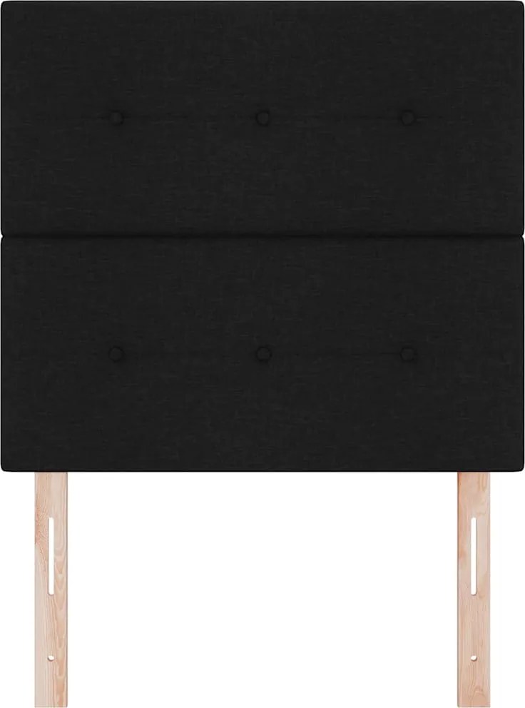 Výškově nastavitelné čelo postele s čelo Černý 90 cm textil 3337797